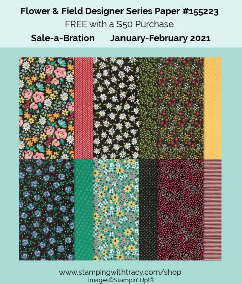 Stampin Up! Flower & Field Designer Series Paper - Stamping With Tracy