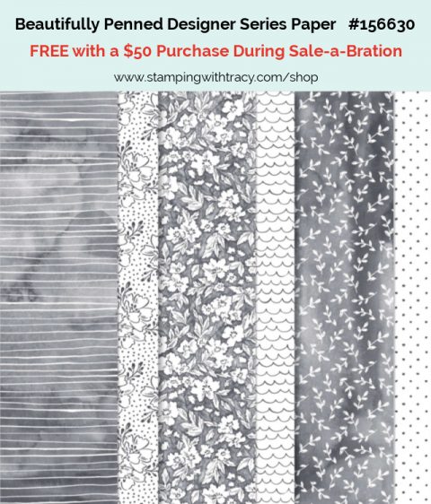 Stampin' Up! Beautifully Penned Designer Series Paper - Stamping With Tracy