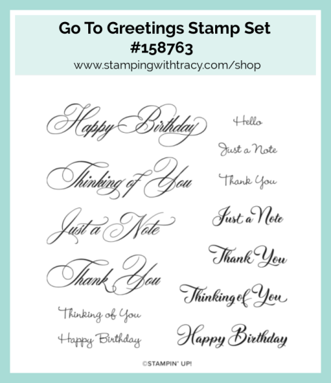 Stampin' Up! Go To Greetings - Stamping With Tracy