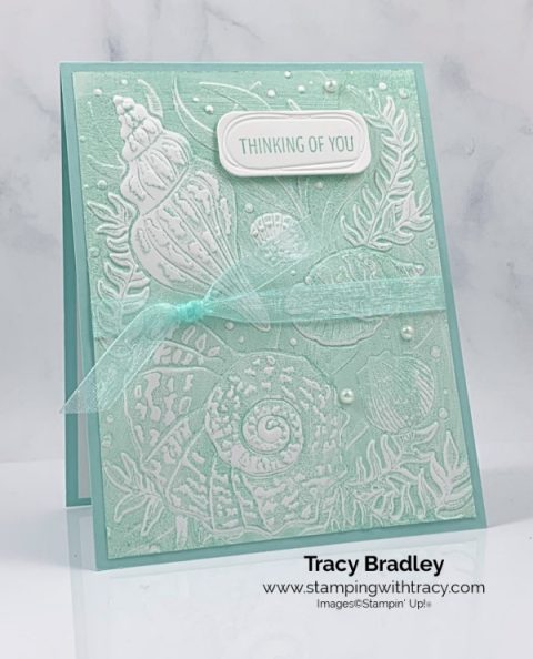 Stampin' Up! Seashells 3D Embossing Folder - Stamping With Tracy