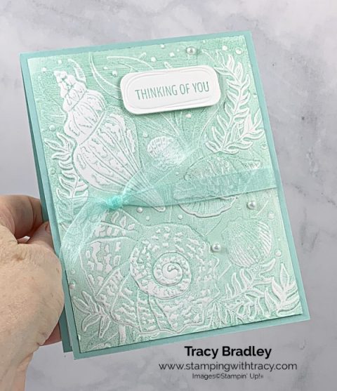 Stampin' Up! Seashells 3D Embossing Folder - Stamping With Tracy