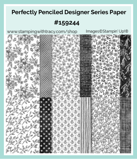 Stampin' Up! Perfectly Penciled Designer Series Paper - Stamping With Tracy