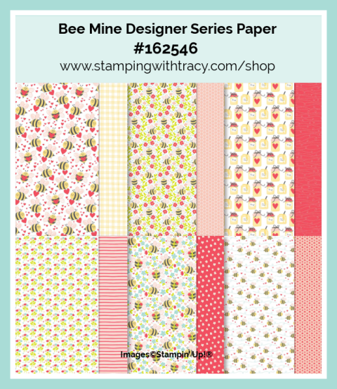 Stampin' Up! Bee Mine Designer Series Paper - Stamping With Tracy