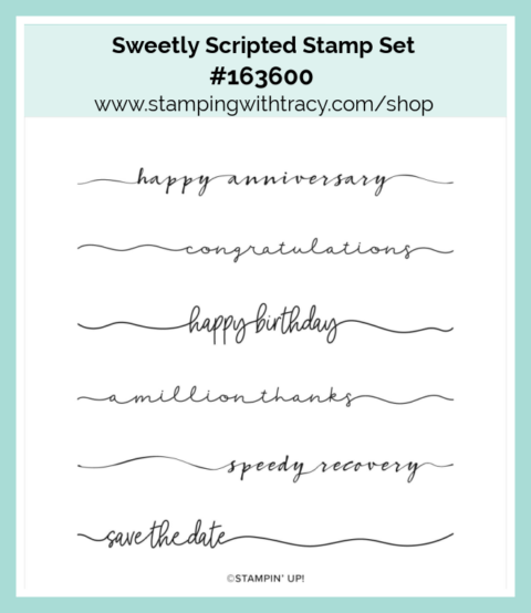 Stampin' Up! Sweetly Scripted Stamp Set - Stamping With Tracy