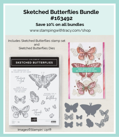 Stampin' Up! Sketched Butterflies Bundle - Stamping With Tracy