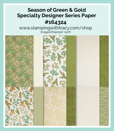 Stampin' Up! Season of Green & Gold Specialty Designer Series Paper ...