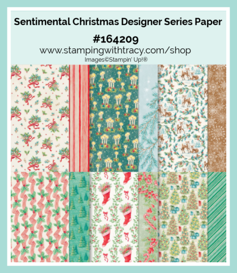 Stampin' Up! Sentimental Christmas Designer Series Paper - Stamping ...